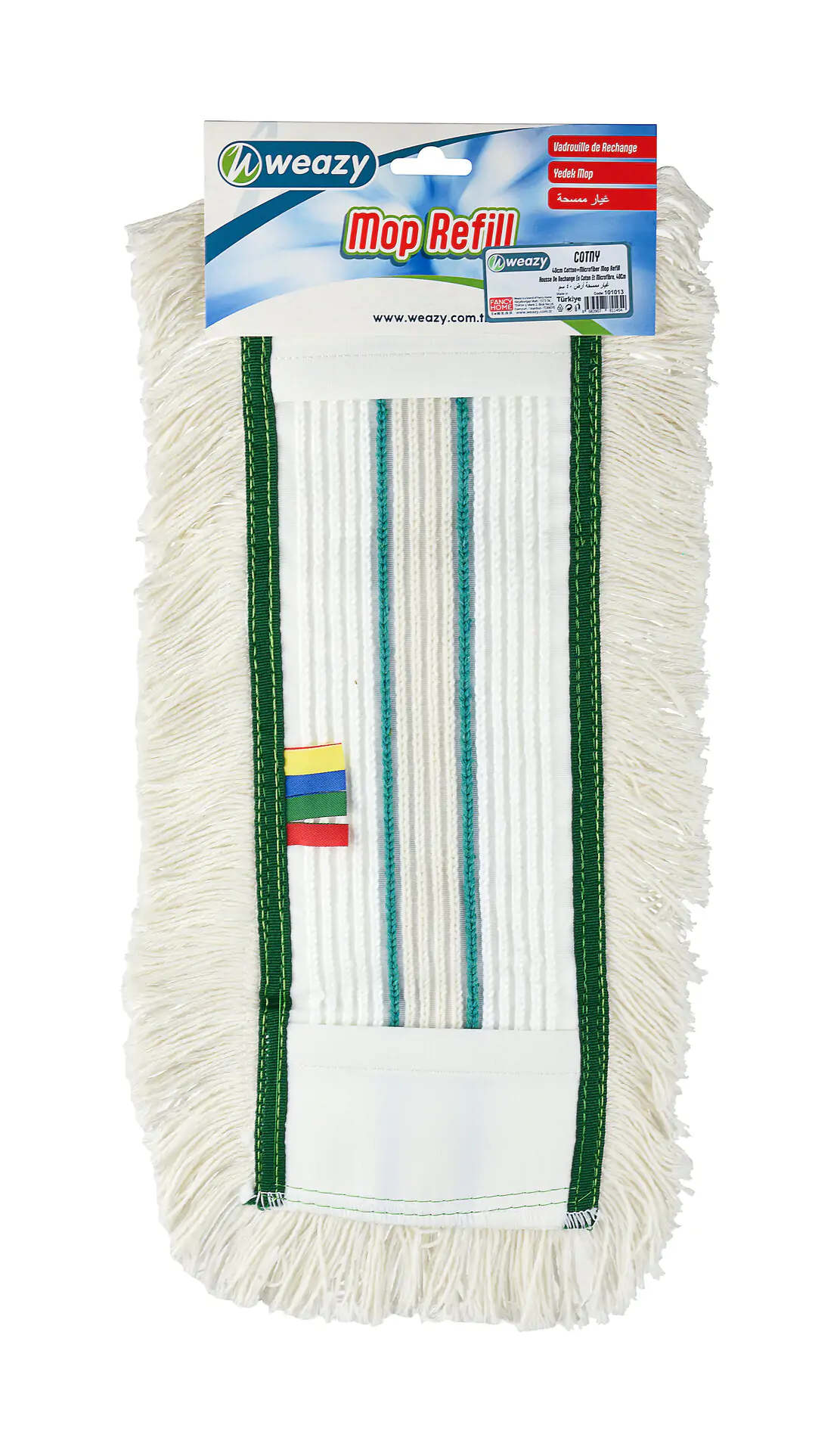 Cotny 50cm Pamuklu+Mikrofiber Mop Yedeği